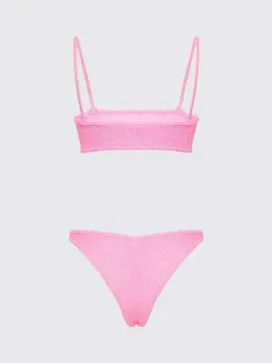 Hunza G Bandeau Bikini In Technical Fabric With Low-rise Briefs