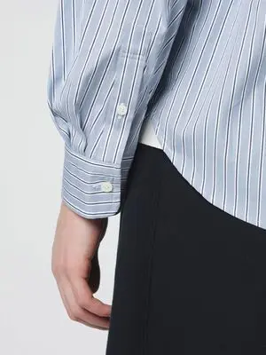 Sacai Striped Cotton Shirt With Balloon Sleeves