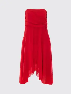 GANNI Asymmetrical Draped Crêpe Midi Skirt With A High Waist