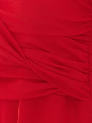 GANNI Asymmetrical Draped Crêpe Midi Skirt With A High Waist