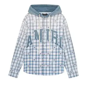 Amiri Hooded Overshirt 'cerulean - Blue