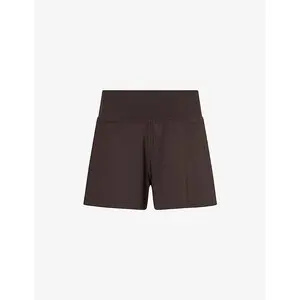 ADANOLA Studio Side Split Woven Shorts - Coffee Bean