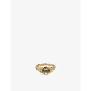 SIMUERO 18ct Vermeil And Amethyst Statement Ring - Gold