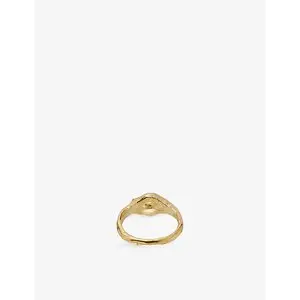 SIMUERO 18ct Vermeil And Amethyst Statement Ring - Gold