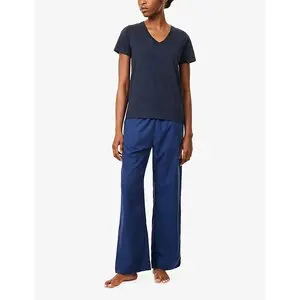 Derek Rose Jessica Pima Cotton-jersey V-neck T-shirt