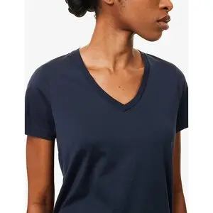 Derek Rose Jessica Pima Cotton-jersey V-neck T-shirt