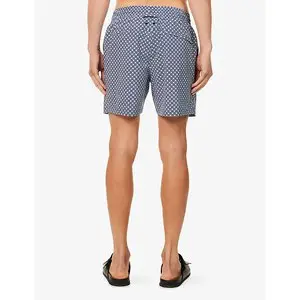 Derek Rose London Geo Cross Printed Swim Shorts
