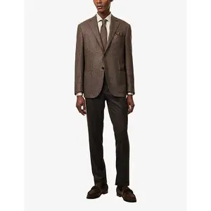 Corneliani Pow Mouline Notch-lapel Wool Blazer