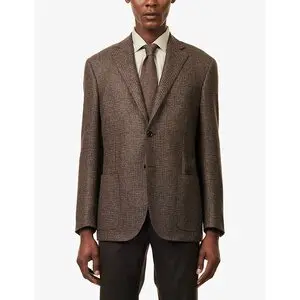 Corneliani Pow Mouline Notch-lapel Wool Blazer