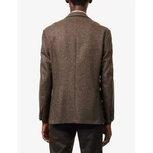 Corneliani Pow Mouline Notch-lapel Wool Blazer