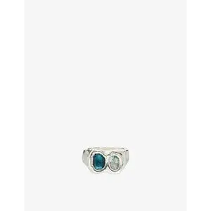 SIMUERO Sterling Topaz And Cubic Zirconia Ring - Silver