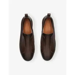 Santoni Victory Unlined Leather Trainers
