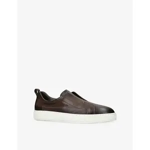 Santoni Victory Unlined Leather Trainers