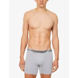 Calvin Klein Icon Pack Of Three Stretch-cotton Boxer Briefs