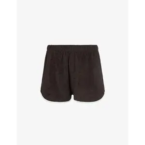 ADANOLA Terry Towel Cotton Shorts - Coffee Bean