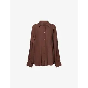 AWAY THAT DAY Long-sleeve Woven Shirt - Espresso