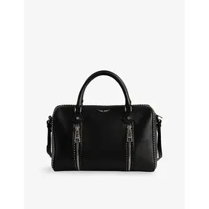 Zadig&Voltaire Sunny Medium Leather Bowling Bag - Black