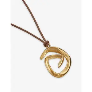SIMUERO 18ct -plated Brass Spiral Pendant Necklace