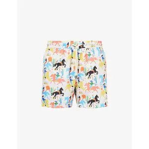 ARRELS BARCELONA Cowboy Printed Swim Shorts - White
