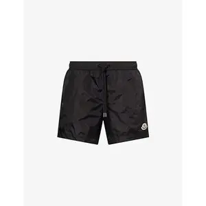 Moncler Brand-badge Swim Shorts - Black