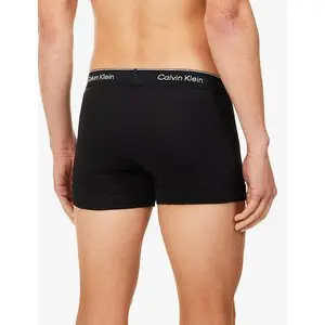 Calvin Klein Branded-waistband Pack Of Three Cotton Trunks