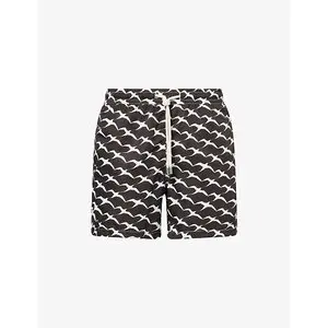 ARRELS BARCELONA Birds Printed Swim Shorts - Black