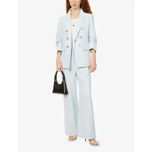 Veronica Beard Cassidee Straight-leg Cotton-blend Trousers