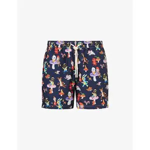 ARRELS BARCELONA Catch The Wind Printed Swim Shorts - Navy