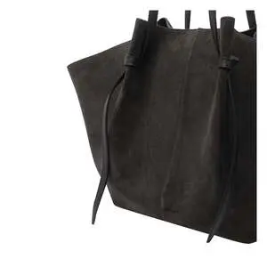 Yuzefi Large Suede Mochi Shoulder Bag - Brown