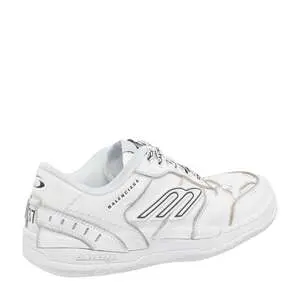 Balenciaga Hamptons Distressed Leather Sneakers - White