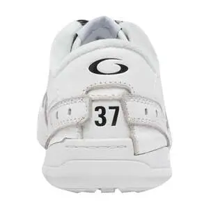 Balenciaga Hamptons Distressed Leather Sneakers - White