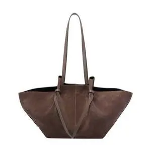 Yuzefi Large Suede Mochi Shoulder Bag - Brown