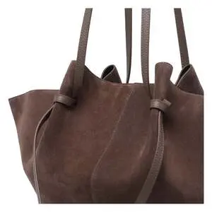 Yuzefi Large Suede Mochi Shoulder Bag - Brown