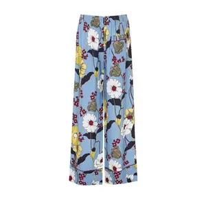 Marni Palazzo Pants With Melodia Print - Blue