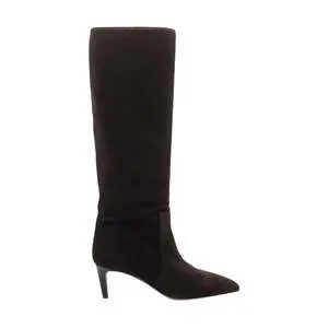 Paris Texas Suede Stiletto High-top Boots - Brown