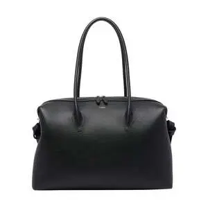 Yuzefi Large Brioche Duffle Shoulder Bag - Black