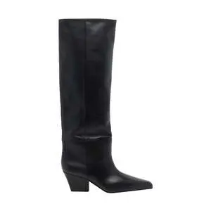 Paris Texas Jane Leather Knee-high Boots - Black