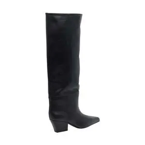 Paris Texas Jane Leather Knee-high Boots - Black