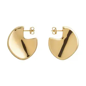 Bottega Veneta Medium Disc Earrings - Gold