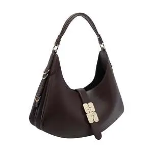 GANNI Small Kat Shoulder Bag - Brown
