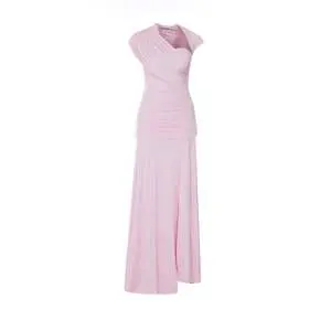 SELF-PORTRAIT Draped Maxi Dress - Pink