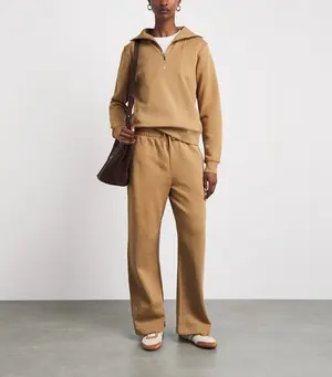 Harrods Cotton Zip-up Funnel Neck Sweater