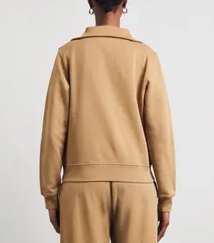 Harrods Cotton Zip-up Funnel Neck Sweater