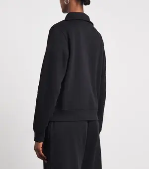 Harrods Cotton Zip-up Funnel Neck Sweater