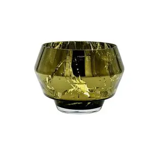 AN&ANGEL Cube Deco Splashed Olive Bowl - Green