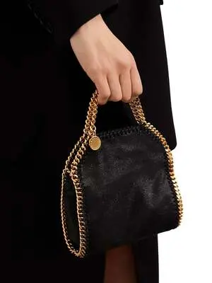 Stella McCartney Tiny Falabella Shaggy Deer Bag - Black