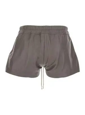 Rick Owens Fog Ecowear Shorts With Drawstring And Leather Vents - Multicolor