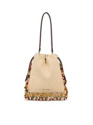 Etro X Tabby Booth Kalispera Raffia Bag With Embroidery And Beads