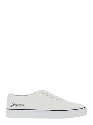 Jacquemus White Sneakers 'les Fefe' With Contrast Logo In Cotton For - Multicolor