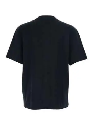 Jacquemus T-shirt 'le T-shirt Gros Grain' Crew Neck With Logo Patch On The Front In Black Cotton For - Multicolor